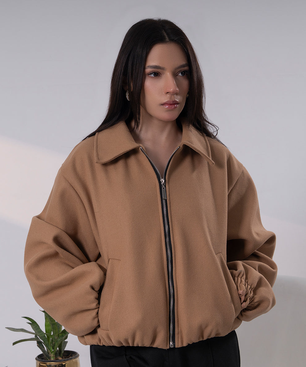 The Sculpted Bomber - Camel – 2ND Street
